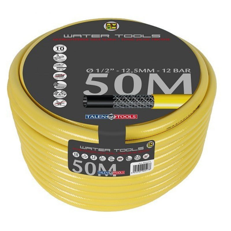 Getricoteerde gele tuinslang "5/8" 100 meter - Tuinmachineconcurrent