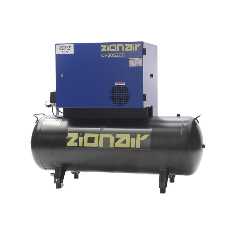 Zion Air Compressor gedempt 3kW 400V 11 bar 200L tank ...