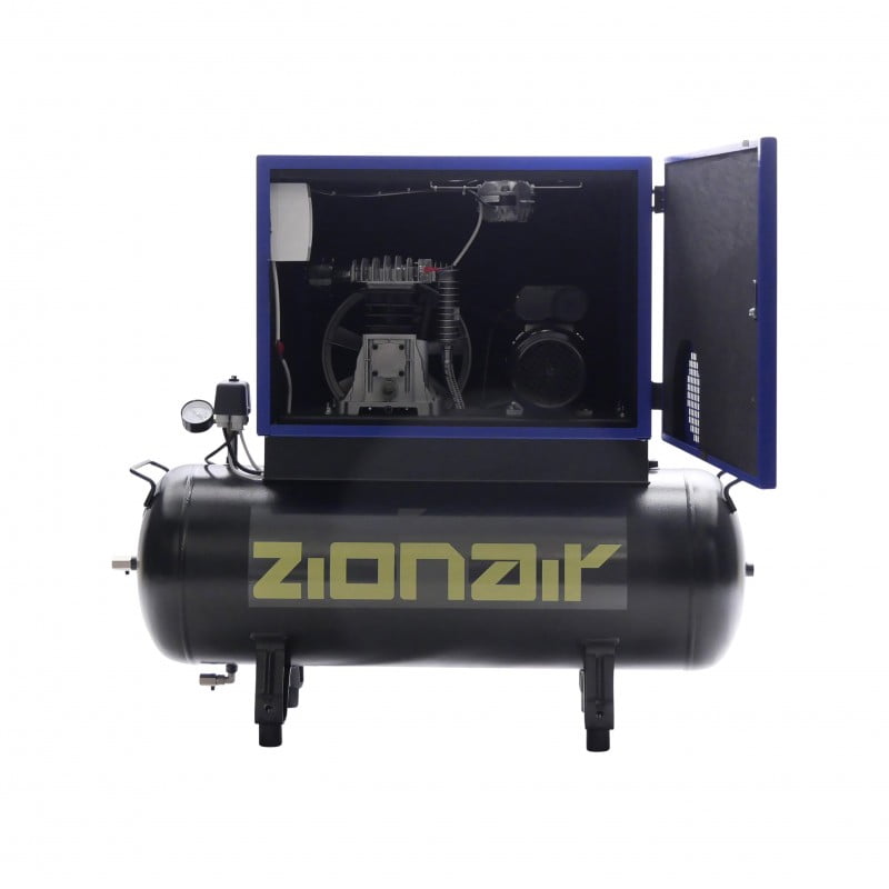 Zion Air Compressor gedempt 1,5kW 230V 10 bar 100L tank ...